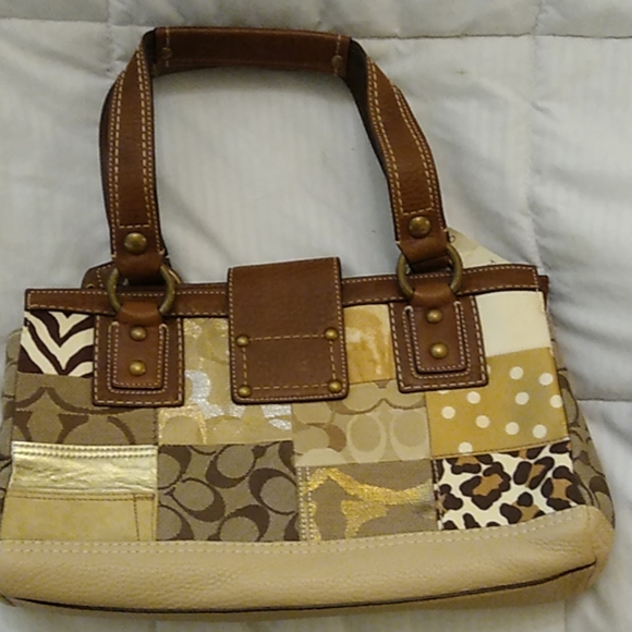 Coach | Bags | Vintage Coach Brasskha Patchwork Satchel Ourse | Poshmark